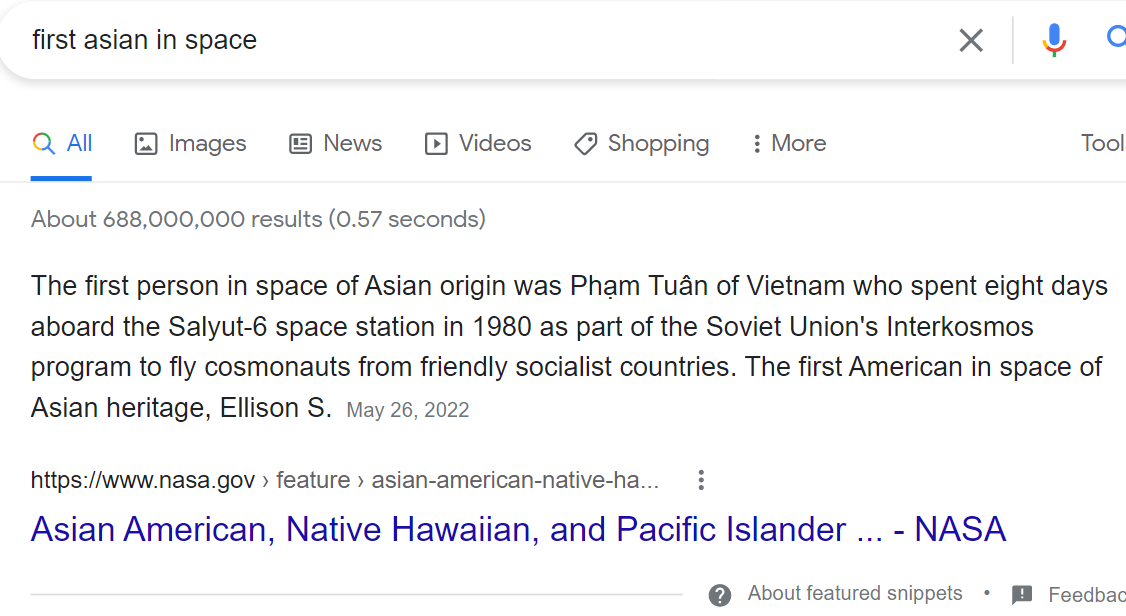 [BRUTAL!] - THE FIRST ASIAN IN SPACE WAS A VIETNAMESE, NOT A CHINK ...