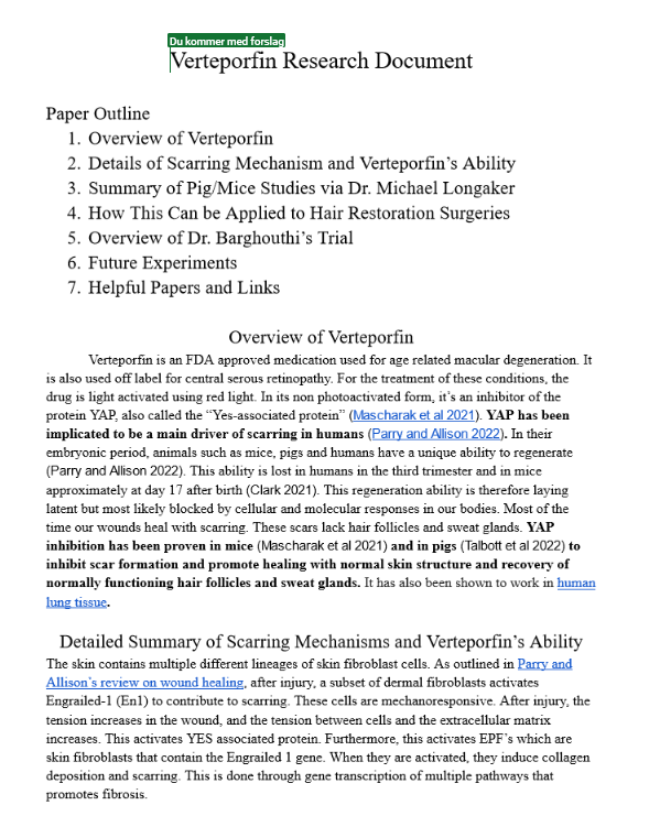 Verteporfin = unlimited donor for hair transplant = hair loss cure ...