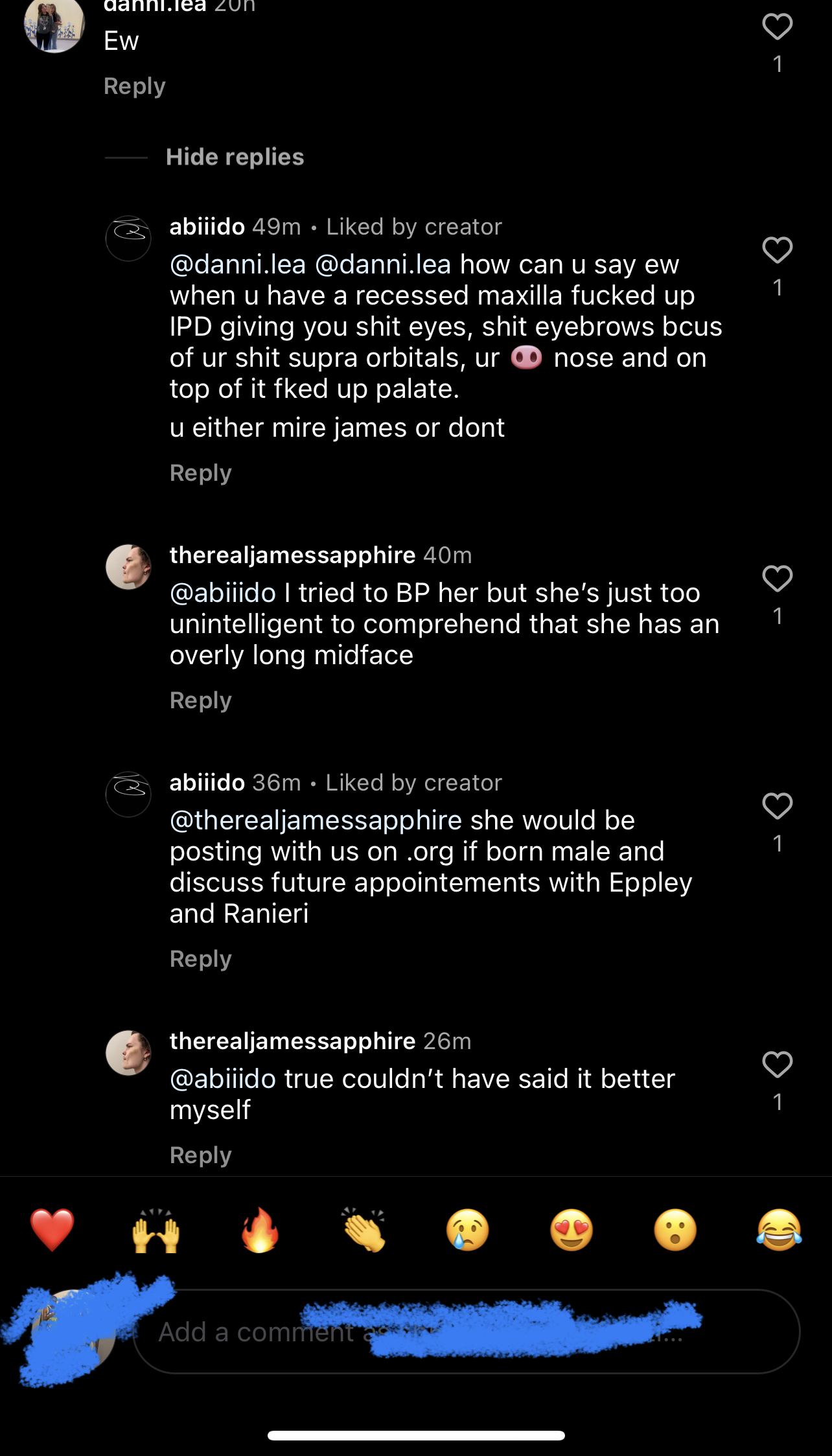 Girl gets roasted by random dude in JamesSapphire IG comment section ...