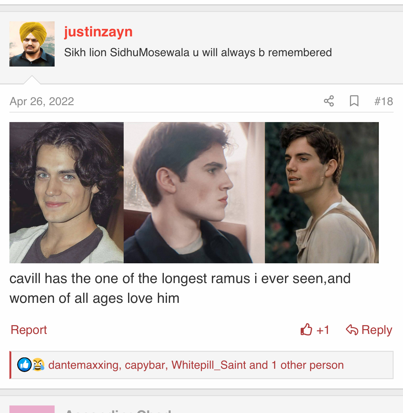Org user ramus lenght mog Henry Cavill to the graveyard | Looksmax.org ...