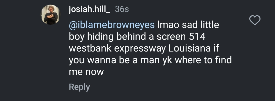 guy doxxes himself publicly in instagram comments to win an argument ...