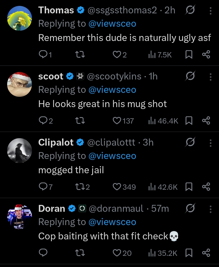 Normies fall for Clav's AI generated Mugshot, pure CAGEfuel | Looksmax ...